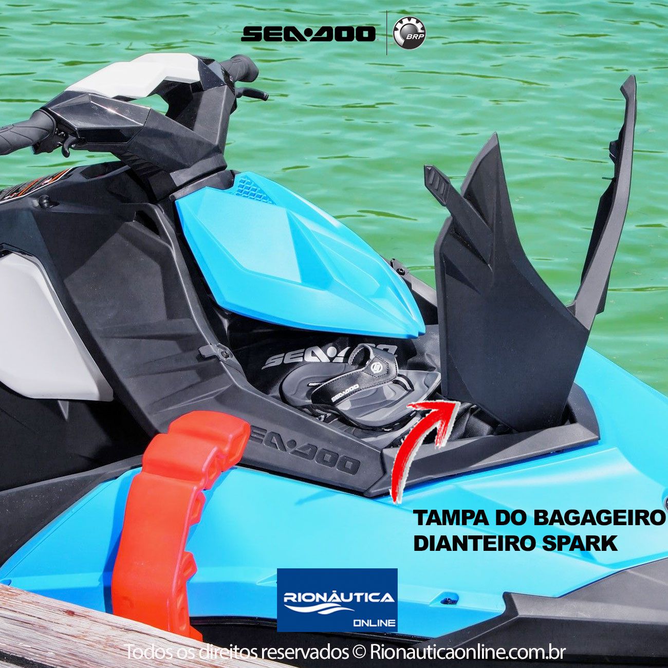 Defletor Tampa Do Bagageiro Dianteiro Jet Ski Spark Sea Doo 295100865 ...