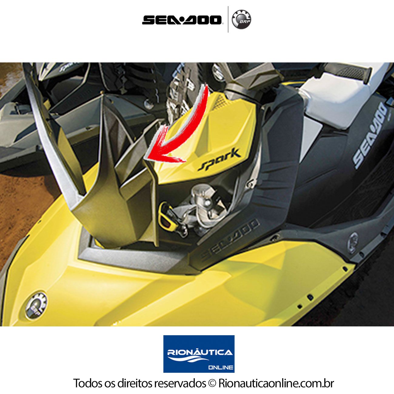 Defletor Tampa Do Bagageiro Dianteiro Jet Ski Spark Sea Doo 295100865 ...