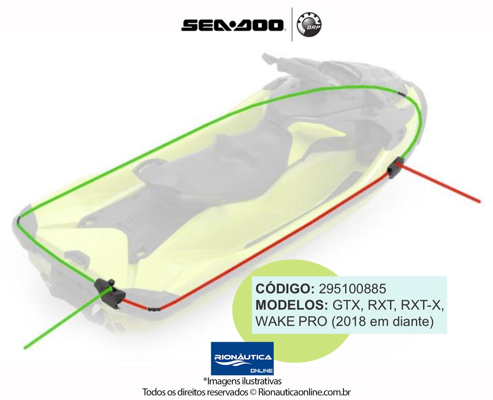 Cunho de Amarracao Atracacao Sistema Retratil Original Sea-Doo ...