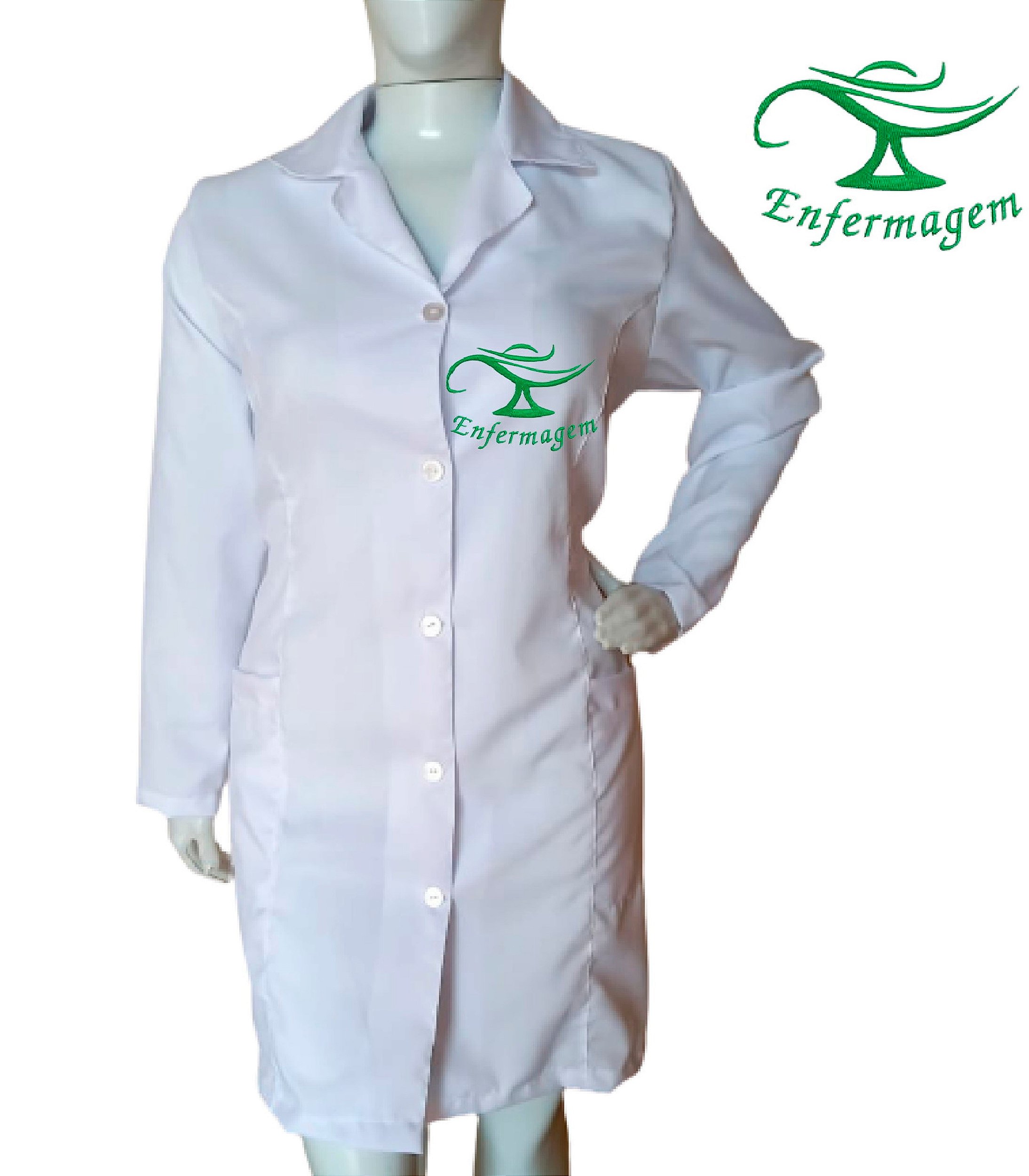 Jaleco Bordado com nome logo do curso e da faculdade - Estamparia e ...