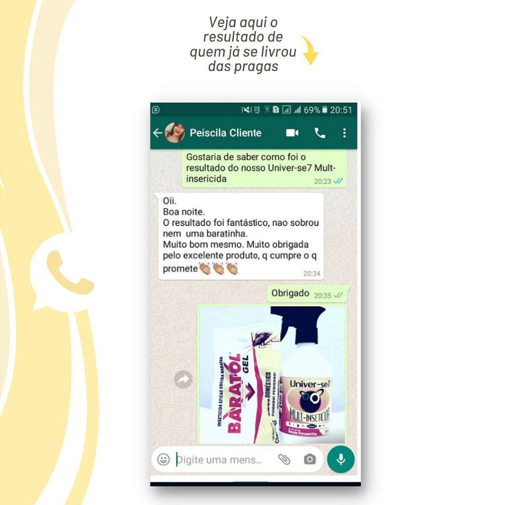 6 Univer-se7 Mult-Inseticida Mata Baratas Francesinhas + Gel Baratol ...