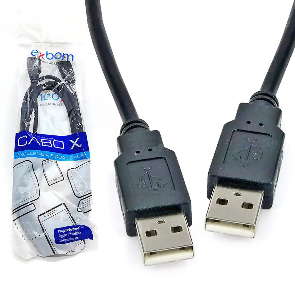 Cabo USB Macho X Macho 1.5 Metros - Loja Solutech Eletrônicos e Acessórios