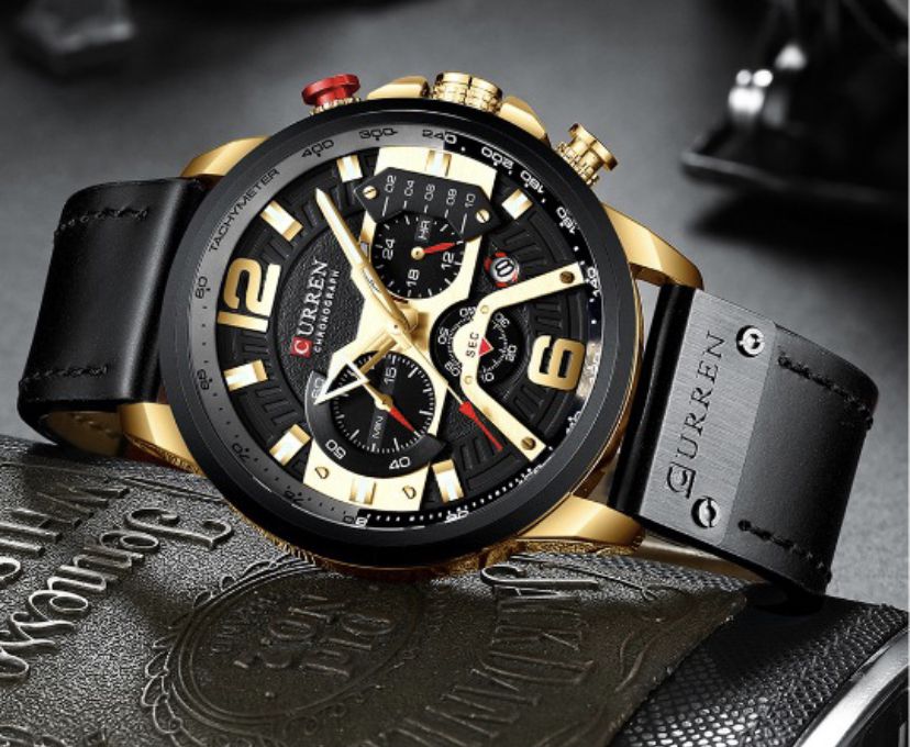 Relógio Curren 8329 Masculino Gold Black - Relógios Curren