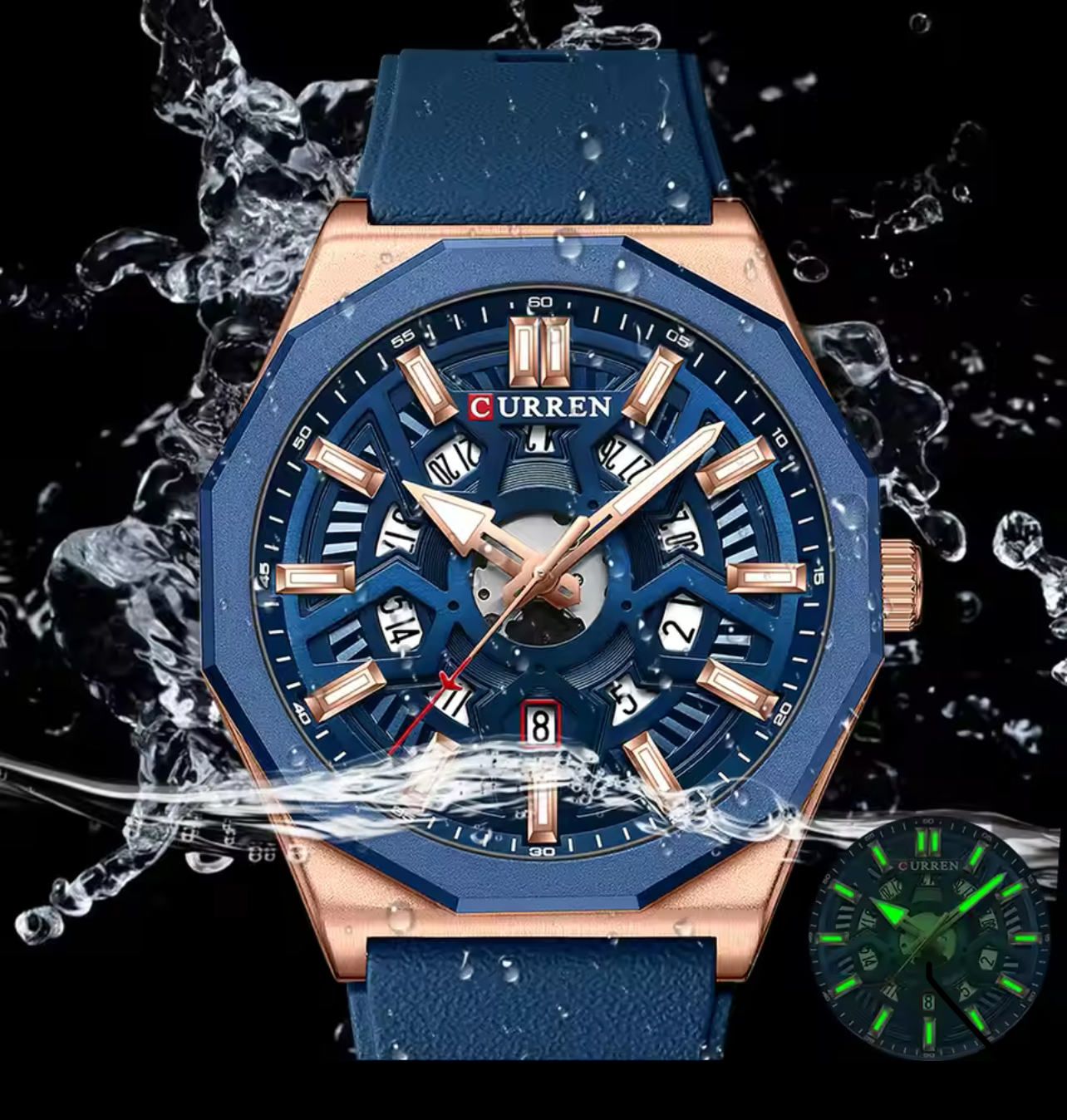 Relógio Curren 8437 Azul - Relógios Curren