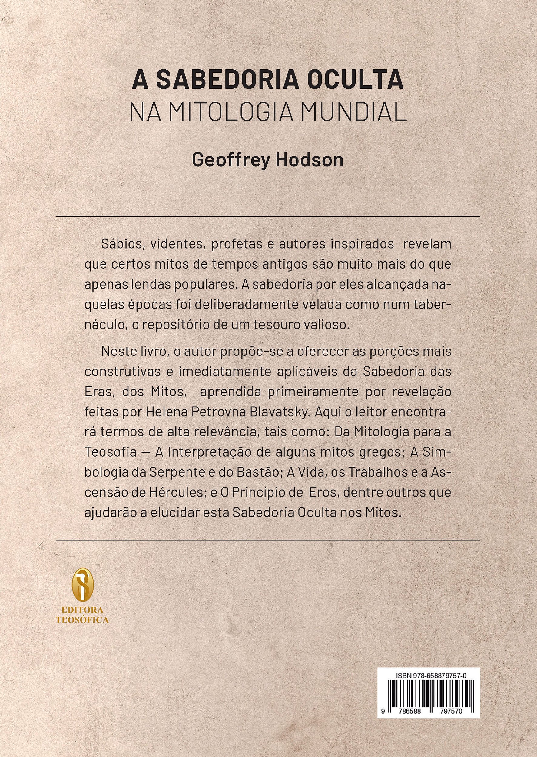 A Sabedoria Oculta na Mitologia Mundial - Geoffrey Hodson - Editora ...