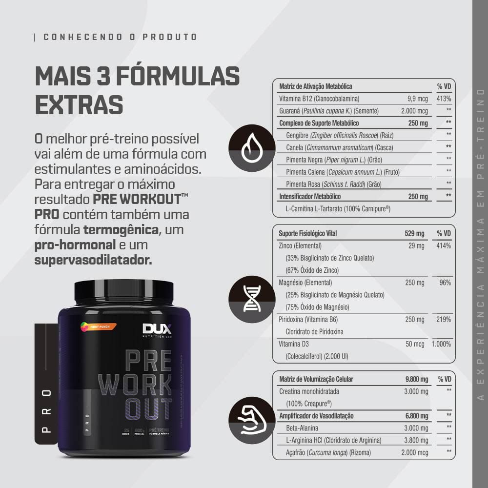 PRE WORKOUT (PRÉ TREINO) DUX - 600G - Curitiba Nutrition - Suplementos