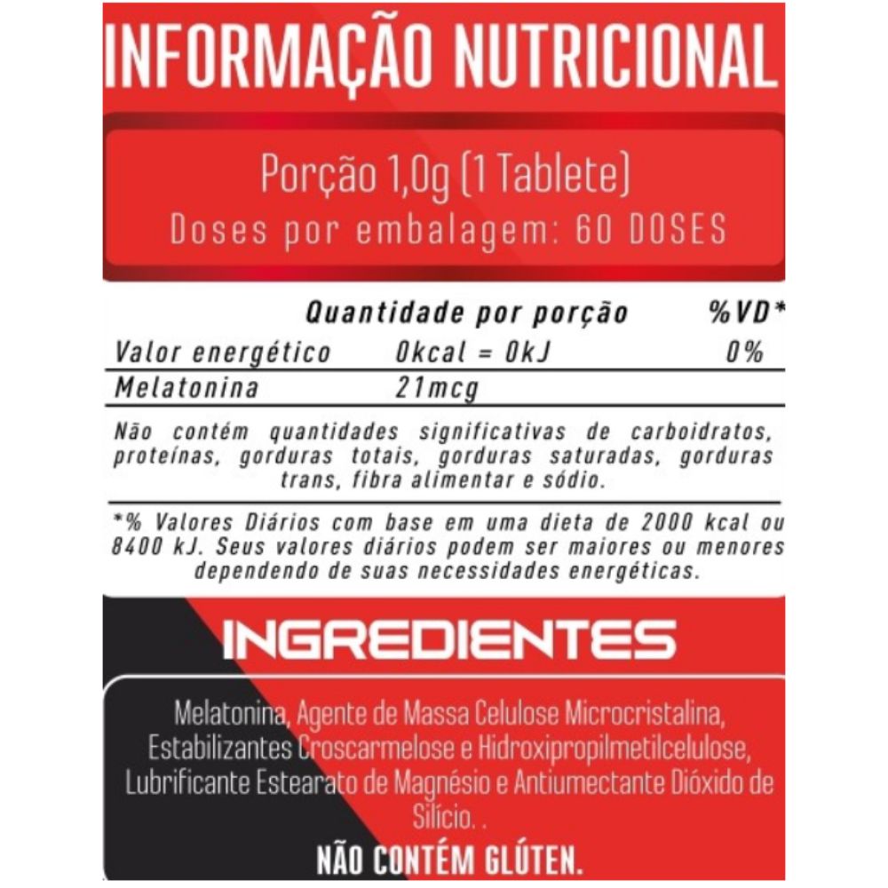 MELATONINA FUSION LAB - 60 TABS - Curitiba Nutrition - Suplementos