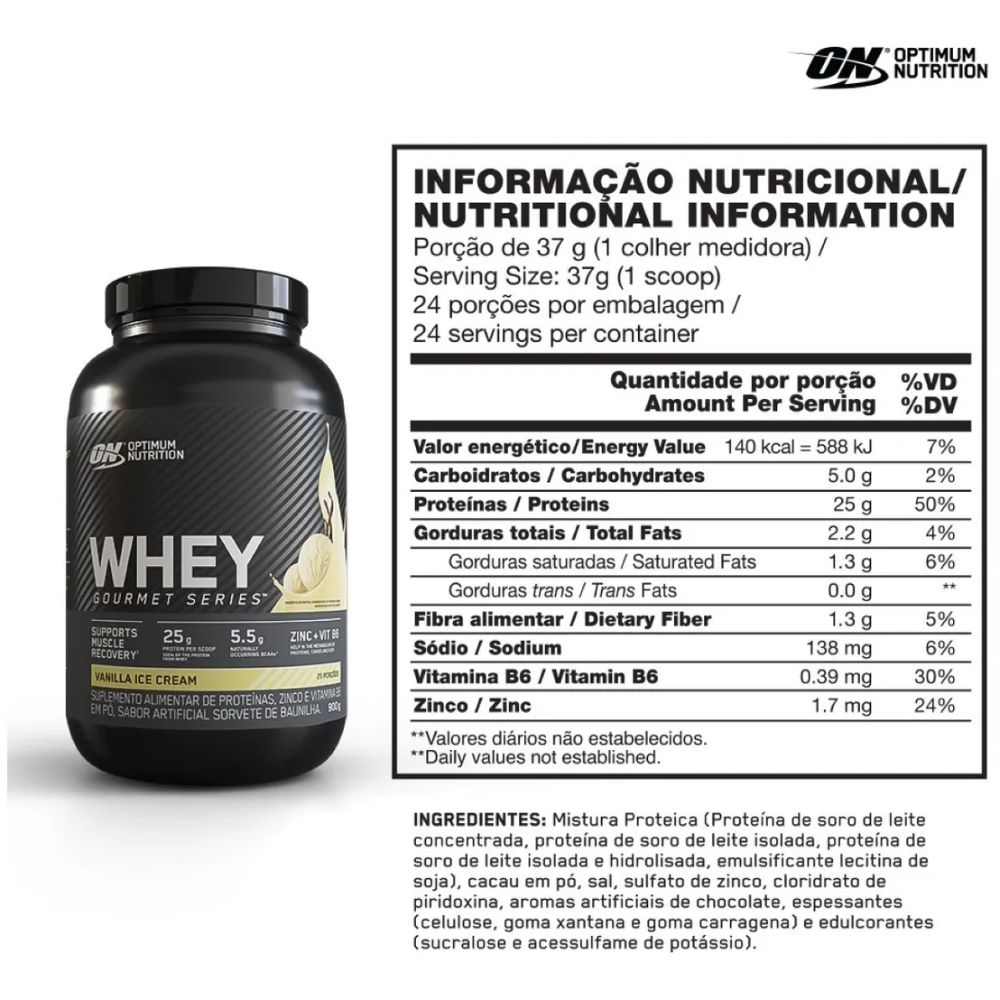 Whey Gourmet Series Optimum Nutrition On 900g Curitiba Nutrition