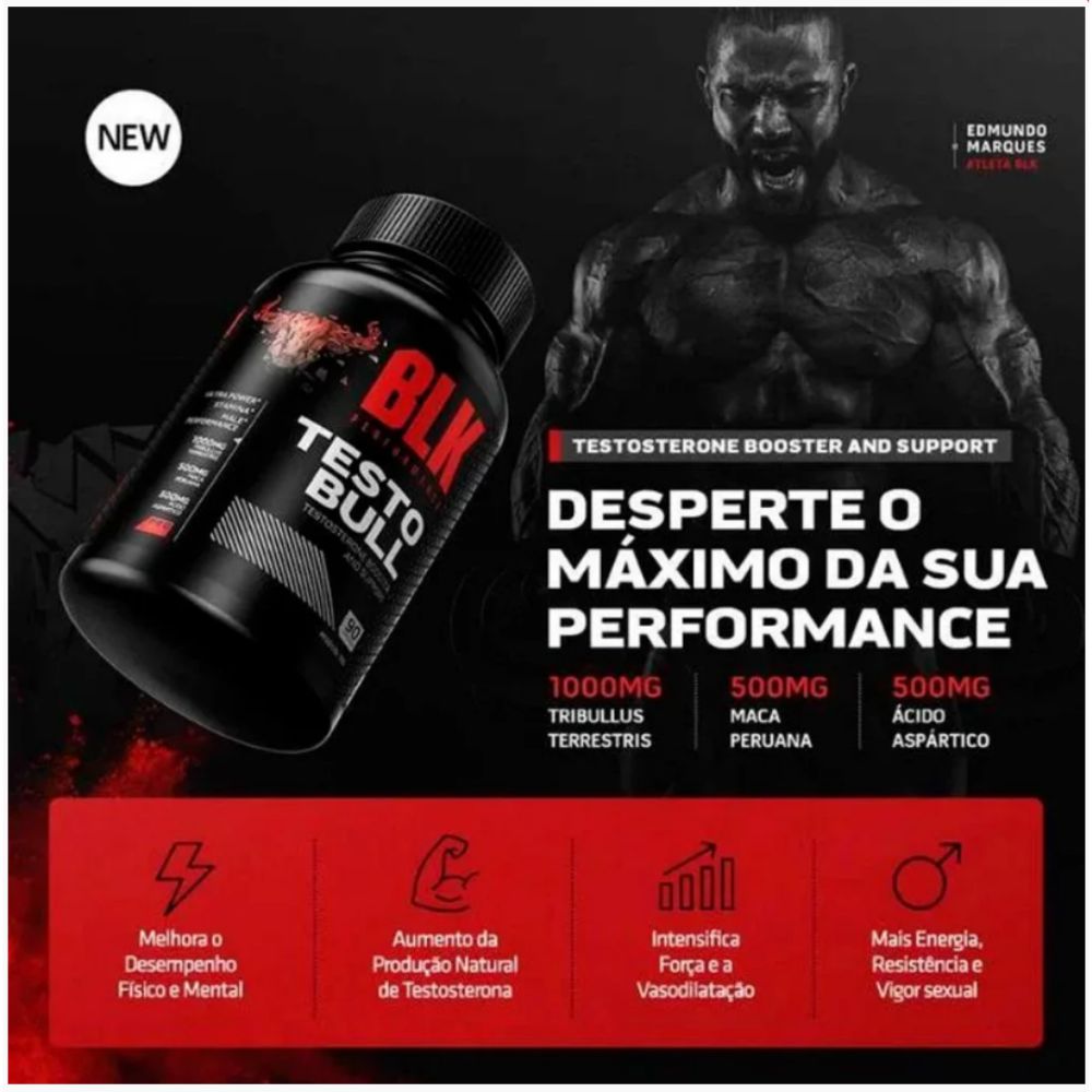 TESTO BULL BLK - 90 CAPS - Curitiba Nutrition - Suplementos