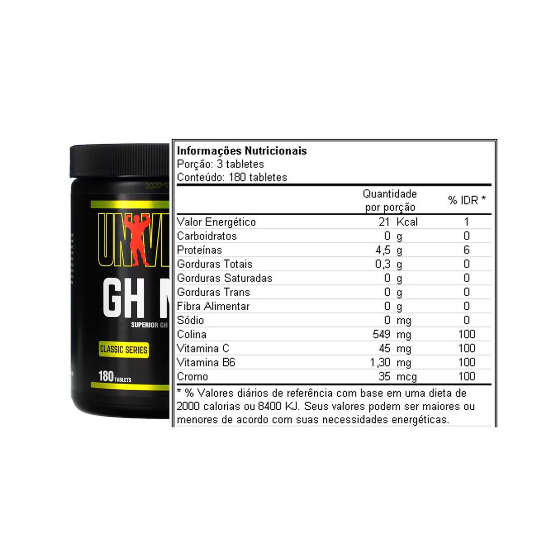 GH MAX UNIVERSAL - 180 TABLETS - Curitiba Nutrition - Suplementos