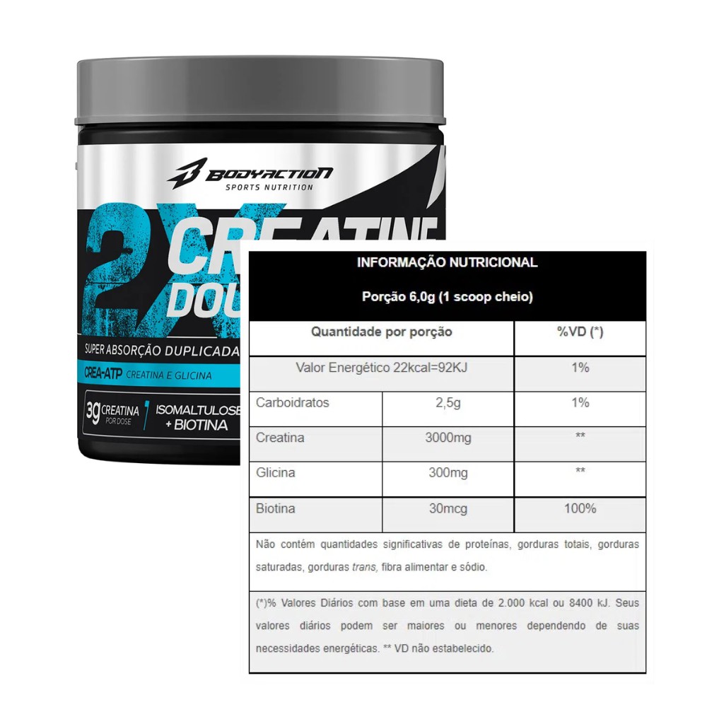 CREATINA DOUBLE FORCE BODY ACTION - 150G - Curitiba Nutrition - Suplementos