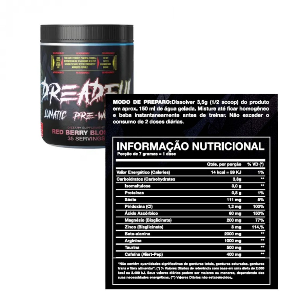 DREADFUL DEMONS LAB - 210G - Curitiba Nutrition - Suplementos