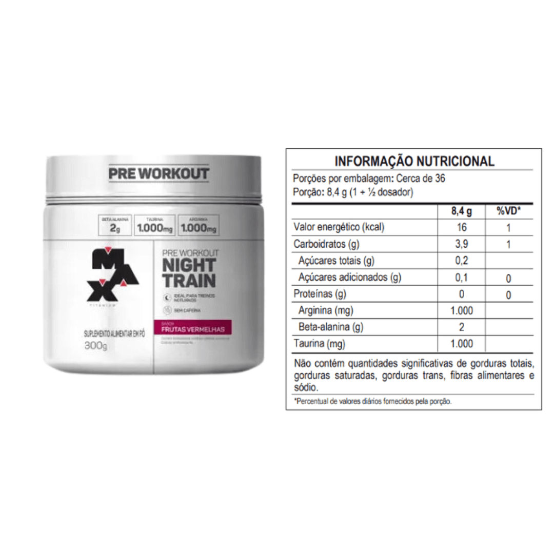 NIGHT TRAIN MAX TITANIUM - 300G - Curitiba Nutrition - Suplementos