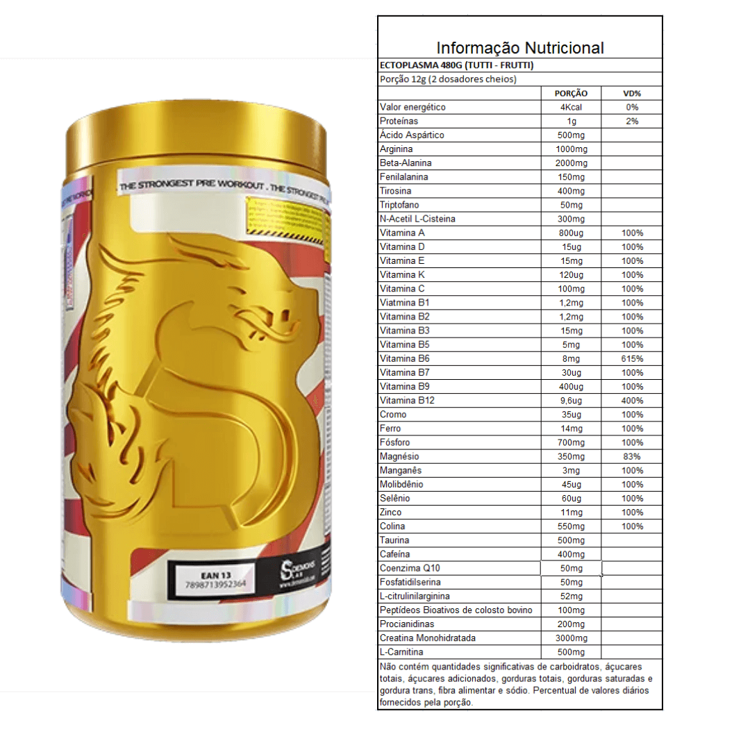 ECTOPLASMA SUPER POWER DEMONS LAB - 480G - Curitiba Nutrition - Suplementos
