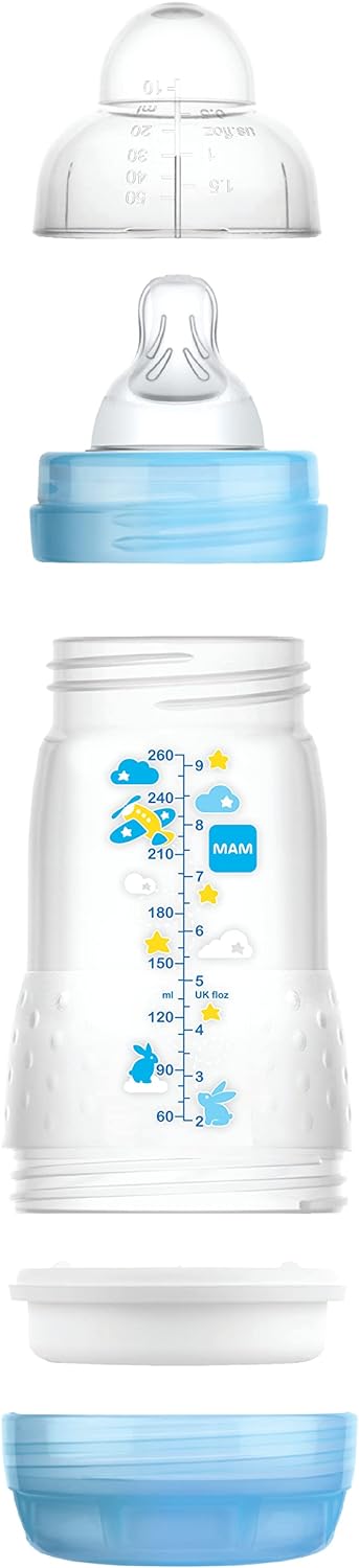 MAMADEIRA MAM EASY START 2+ MESES UNICÓRNIO ROSA 260ML - Clube da Fralda