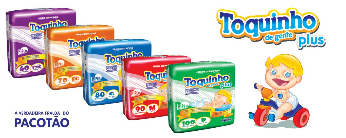 FRALDA TOQUINHO PLUS HIPER M C/90 UNIDADES - Clube da Fralda