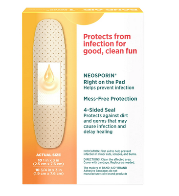 Band-Aid Brand Bandages with Neosporin Antibiotic, Assorted Sizes ...