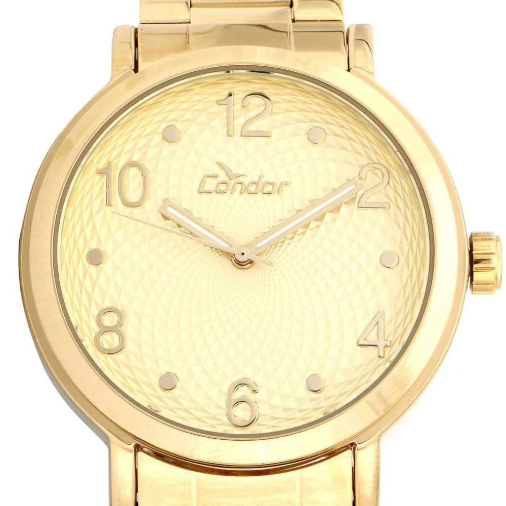 Relógio Condor Feminino Dourado CO2035KMV4D - SunClock - Óculos e Relógios