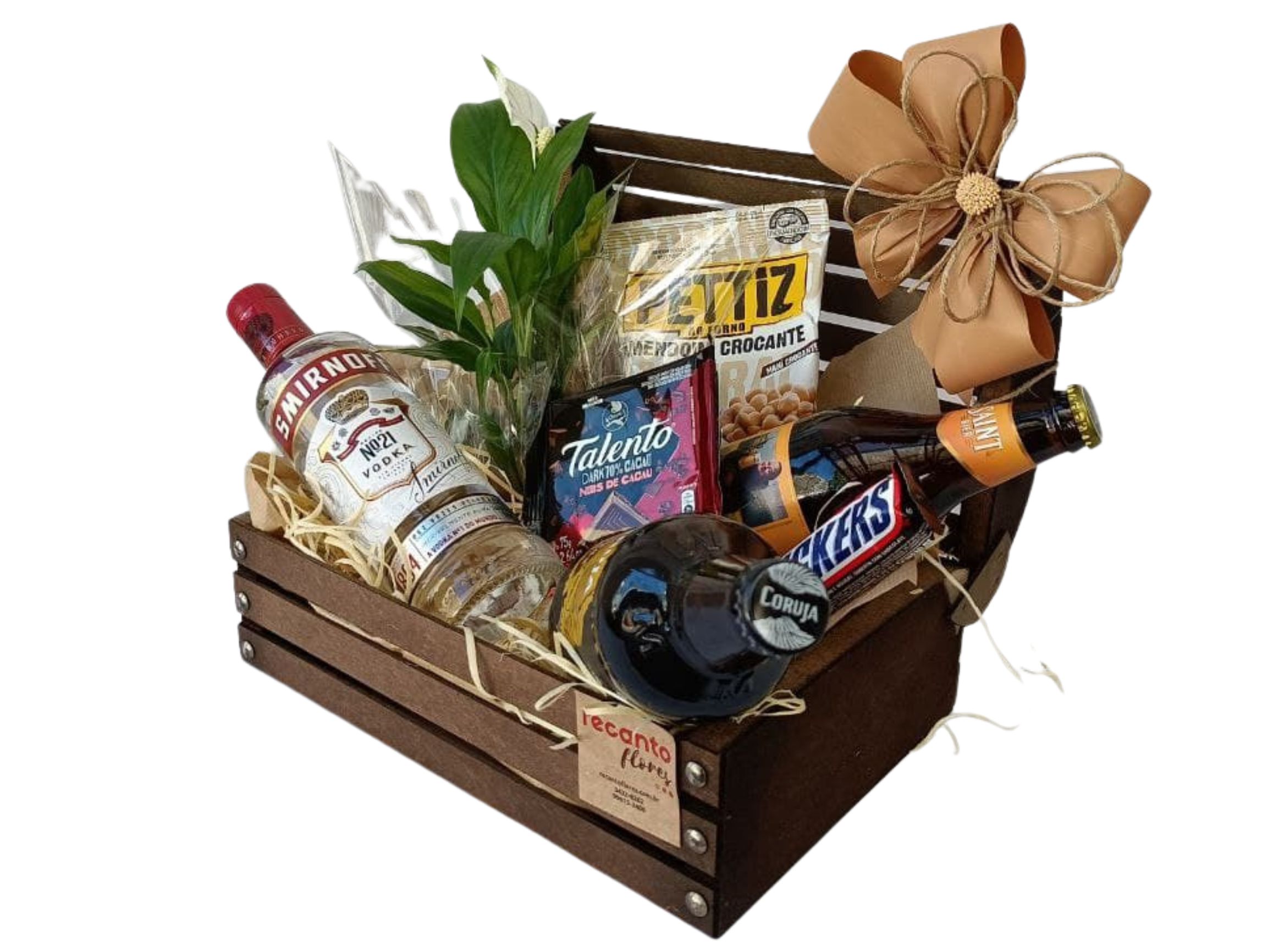 Cesta De Cervejas E Vodca De Bem Com A Vida - Recanto das Flores