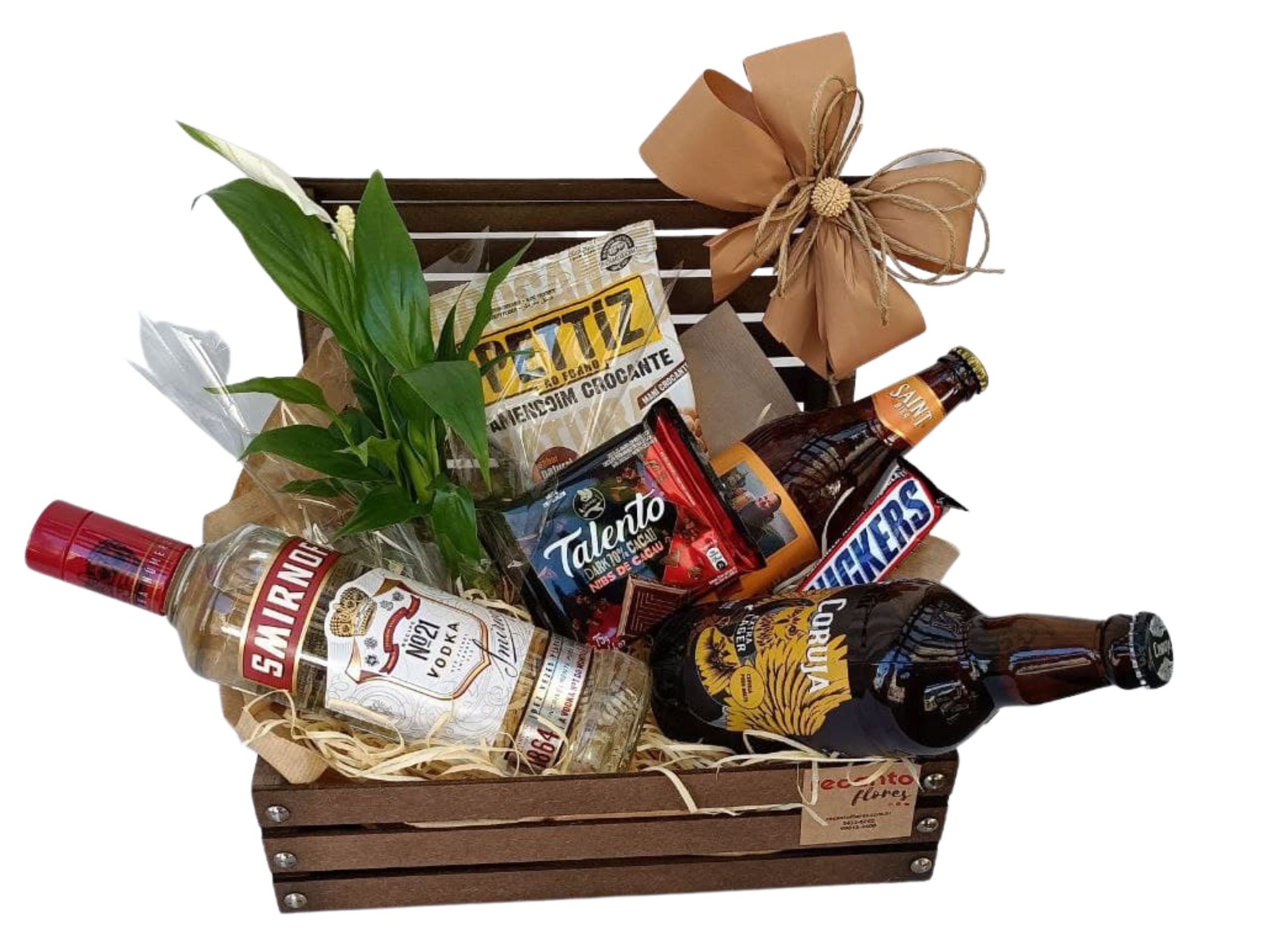 Cesta De Cervejas E Vodca De Bem Com A Vida - Recanto das Flores