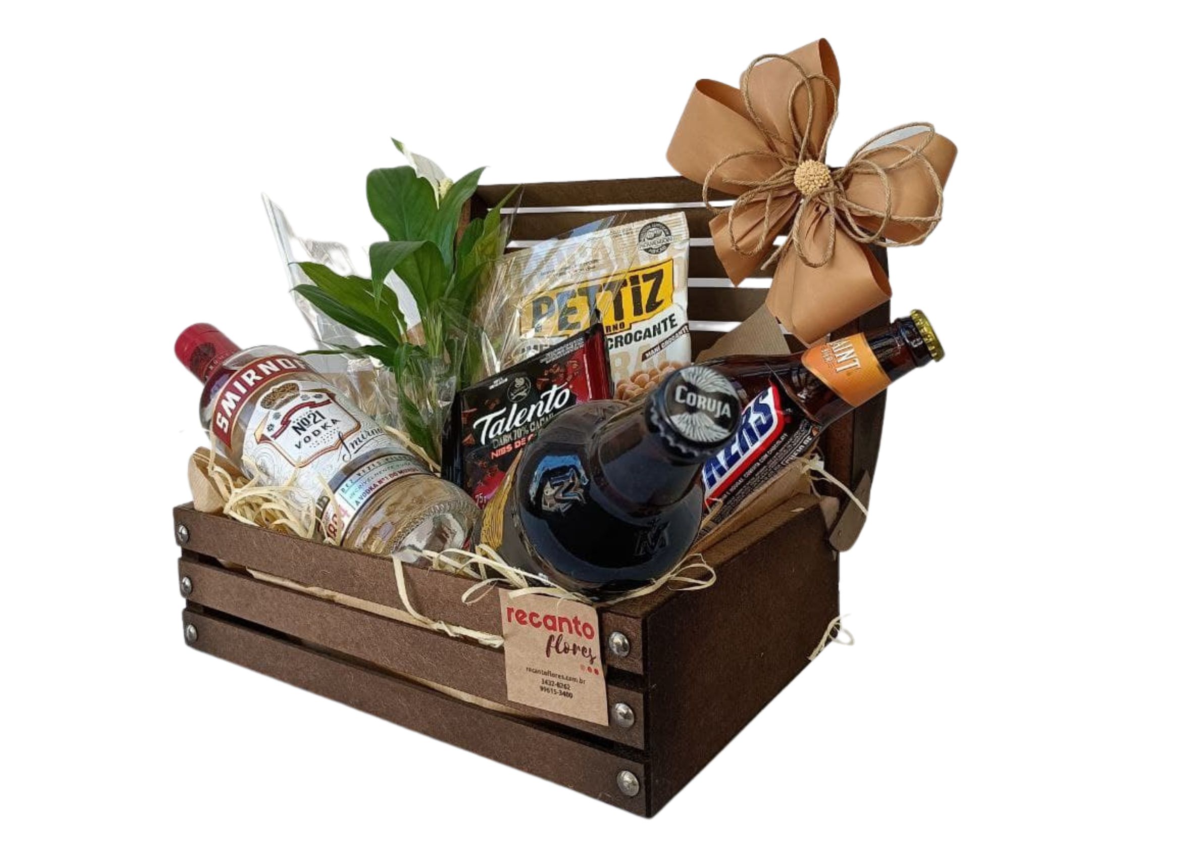 Cesta De Cervejas E Vodca De Bem Com A Vida - Recanto das Flores