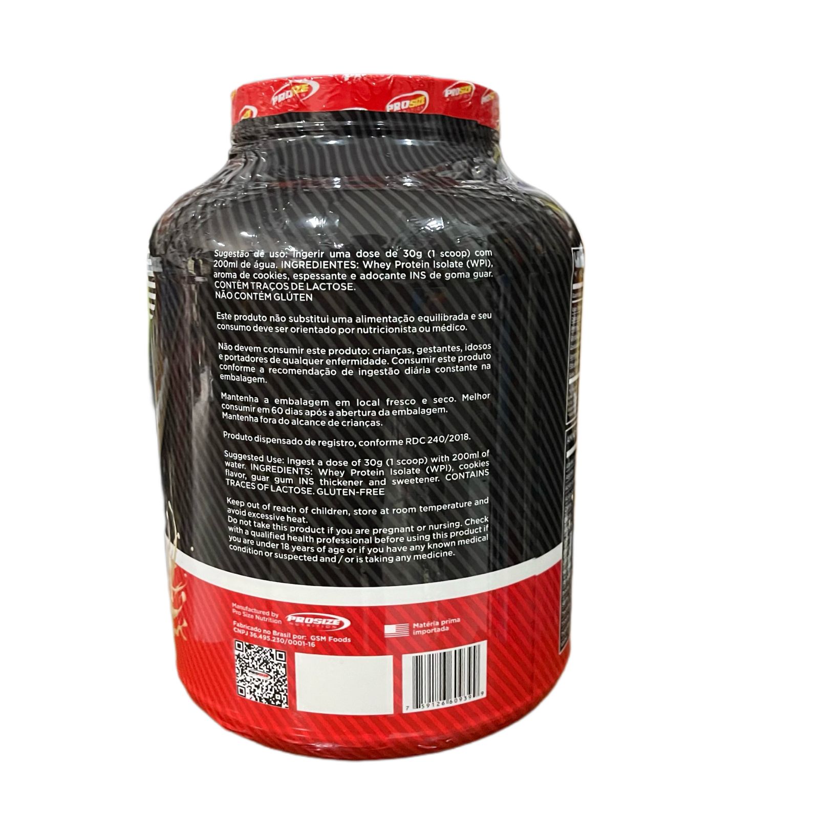 ISO PRO WHEY 1.8KG - PROSIZE - HEAVY NUTRITION SUPLEMENTOS