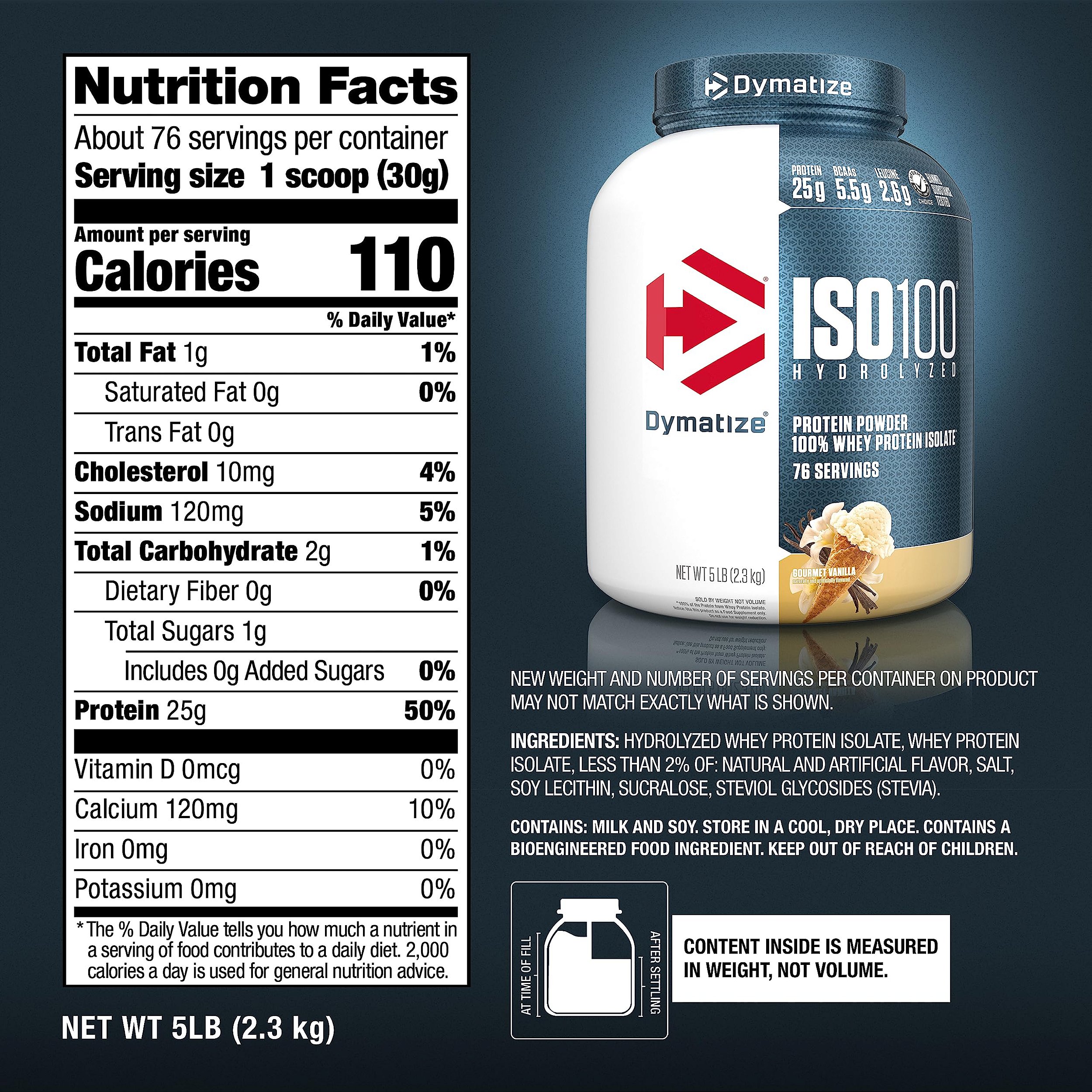 Iso 100 Whey Protein Isolado - Dymatize (2,3kg) - HEAVY NUTRITION SUPLEMENTOS