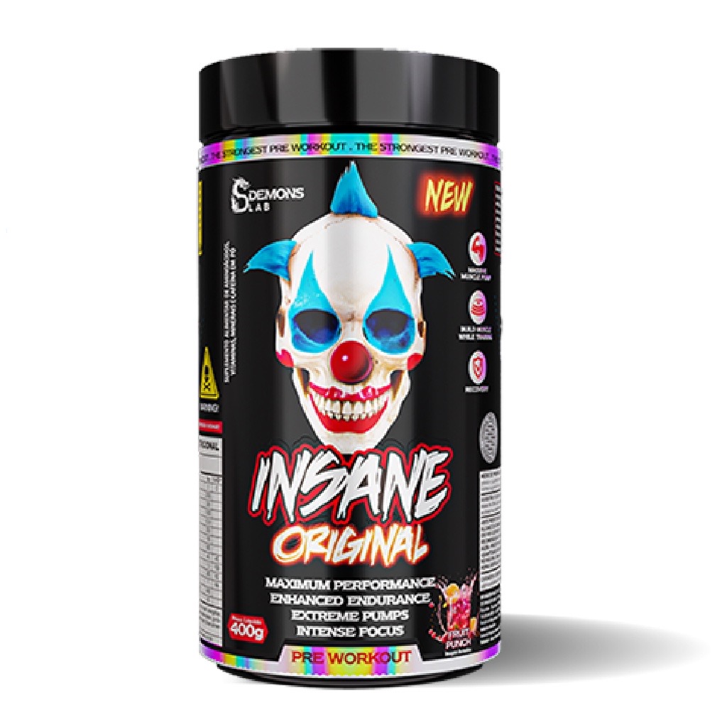Pré Treino Insane Original 400g Demons Lab - HEAVY NUTRITION SUPLEMENTOS Pré Treino Insane Original 400g Demons Lab - HEAVY NUTRITION SUPLEMENTOS