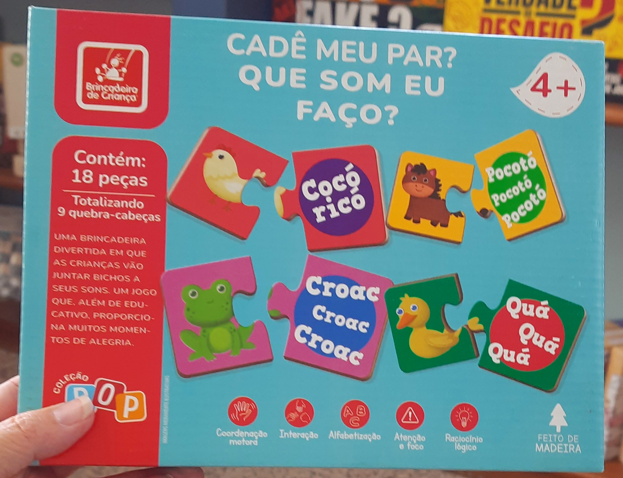 Cadê meu par? - Que som eu faço? - Coleção POP - Brincadeira de criança ...