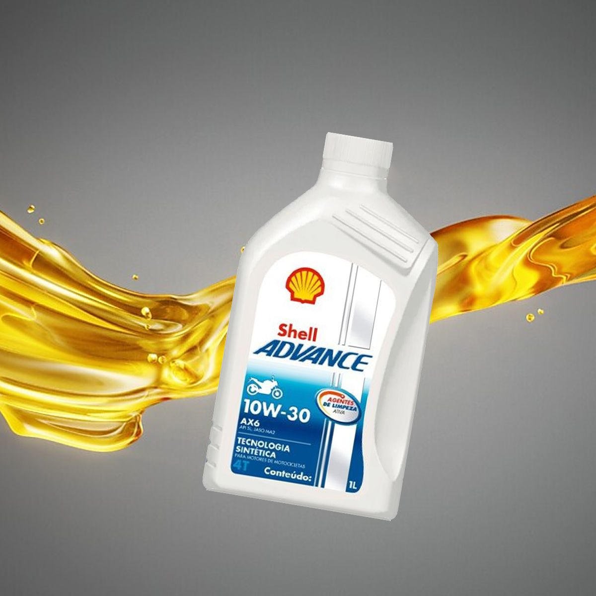 Óleo De Motor Shell Advance AX6 10W30 Lubrificante Semissintético Para ...