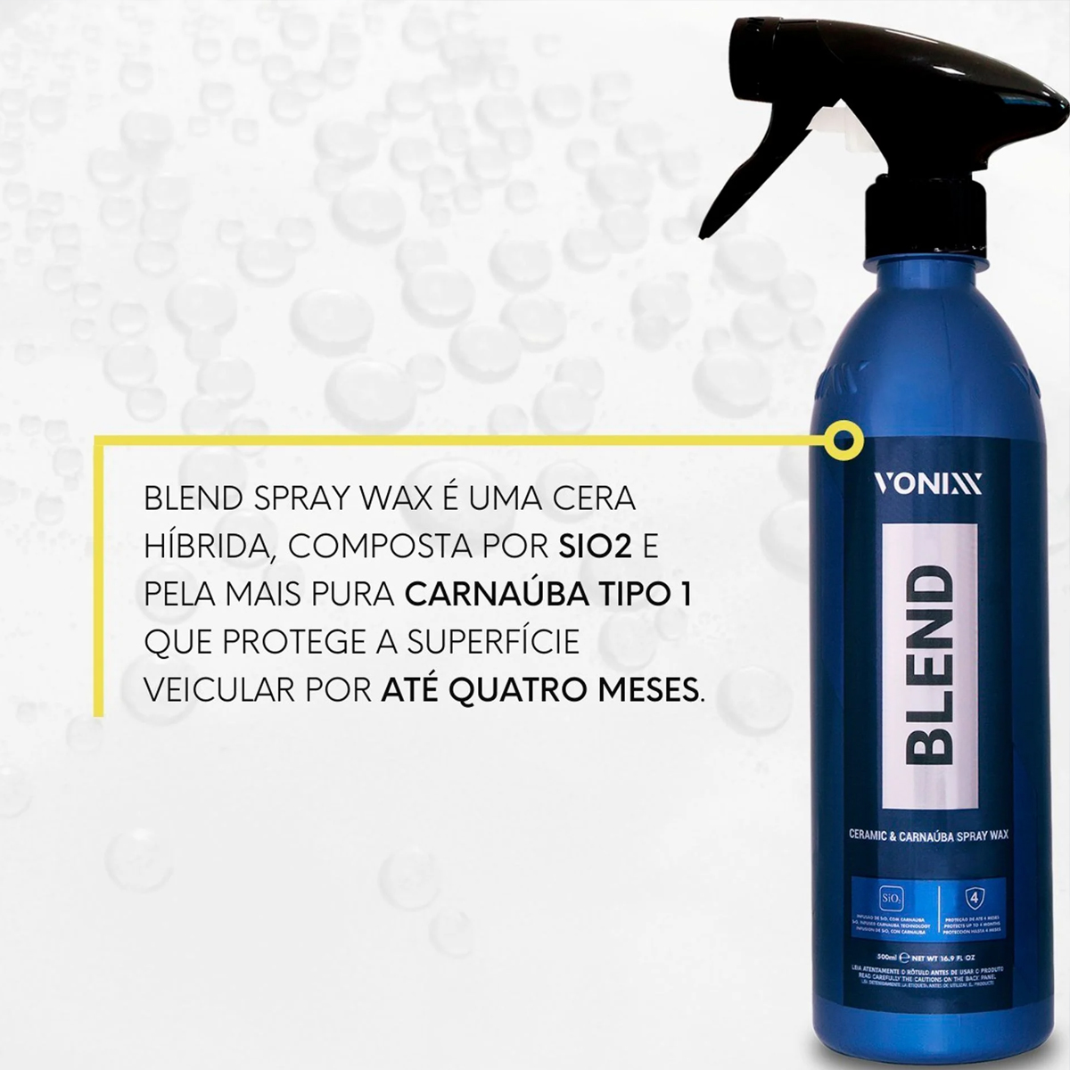 Vonixx Blend Ceramic Carnaúba Spray Wax 500ml Cera com Sio2 Brilho ...