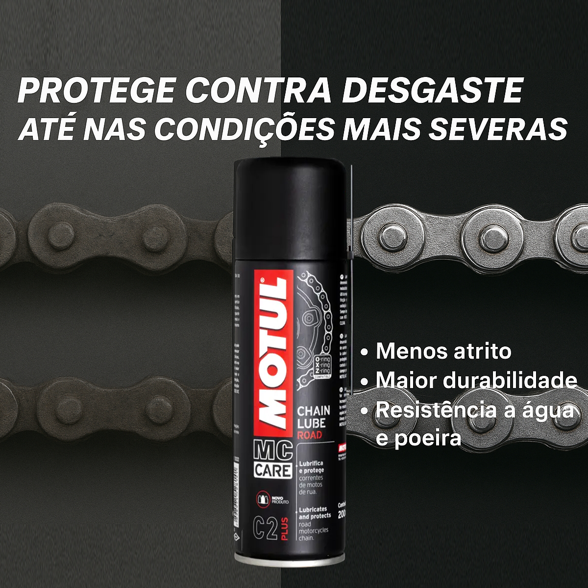 Spray Lubrificante Corrente De Moto Baixa Cilindrada Motul MC Care C2 ...