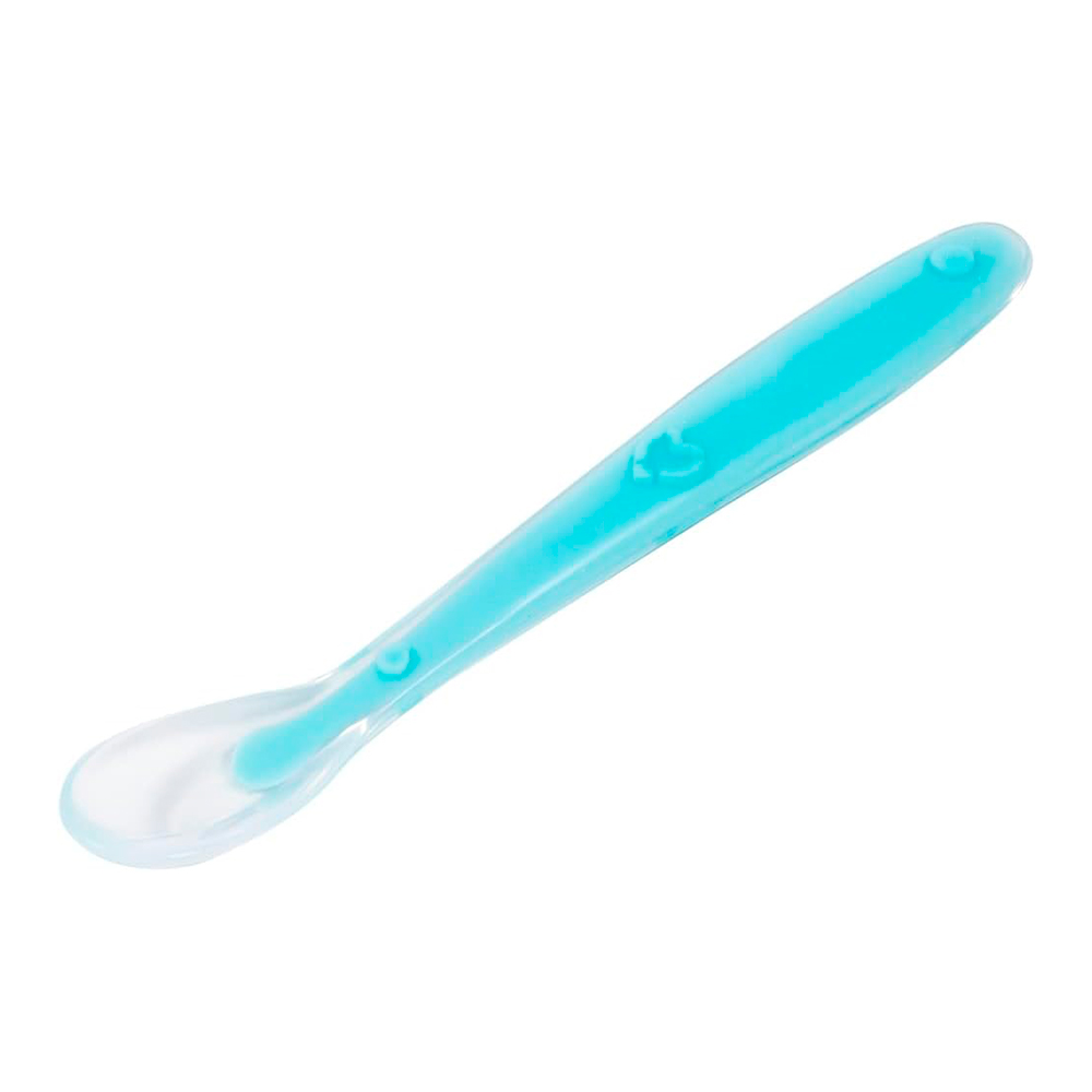 Colher De Silicone Baby Buba - Azul - Guia da Loja