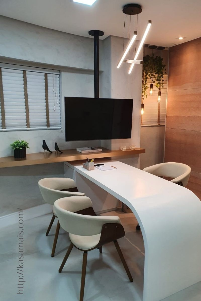 Suporte TV Teto Preto - Kasa Mais