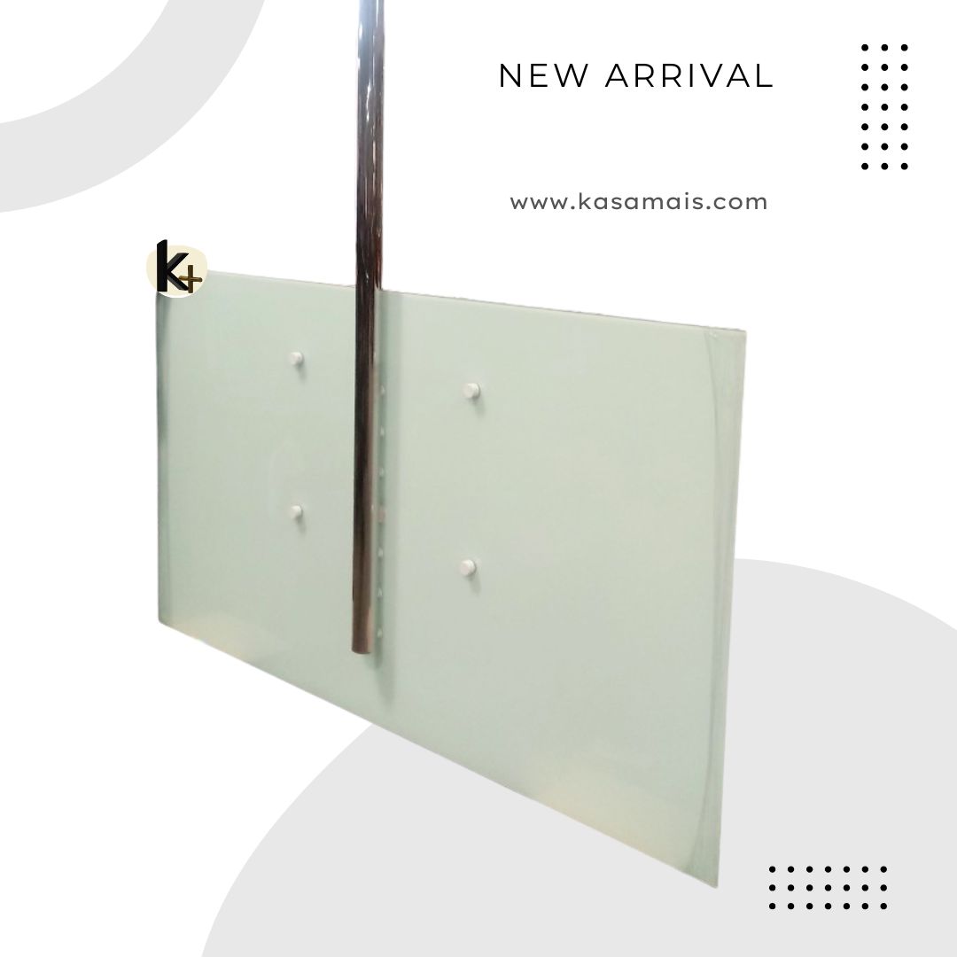 Suporte TV _ Fixação Teto _ Chapa de Vidro - Altura Sob Medida _ Várias ...