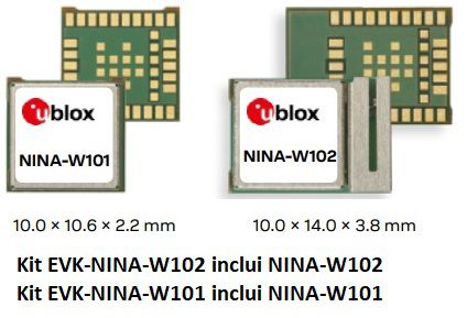 Kit de desenvolvimento WiFi, Bluetooth e BLE para NINA-W102 - EVK-NINA ...