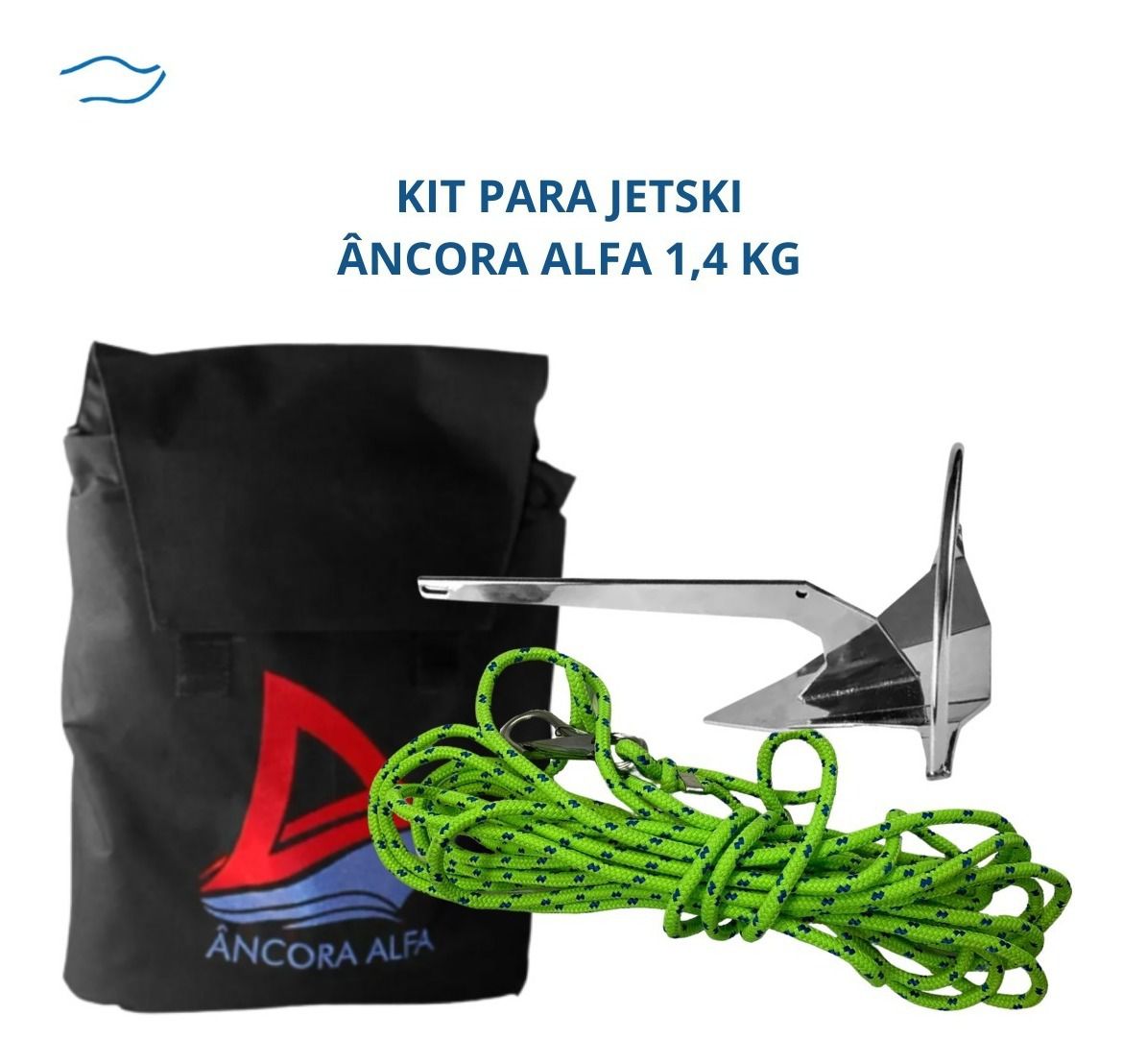 Âncora Alfa Inox 1,4Kg Rocna Jet Ski Caiaque com Cabo e Bolsa ...