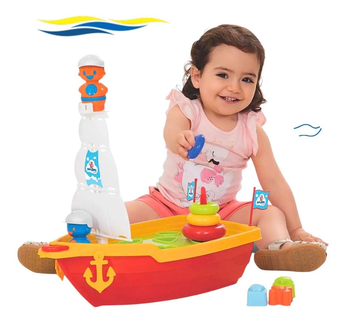 Brinquedo Para Bebe Mega Barco Didatico 43cm - Merco Toys - Produtos ...