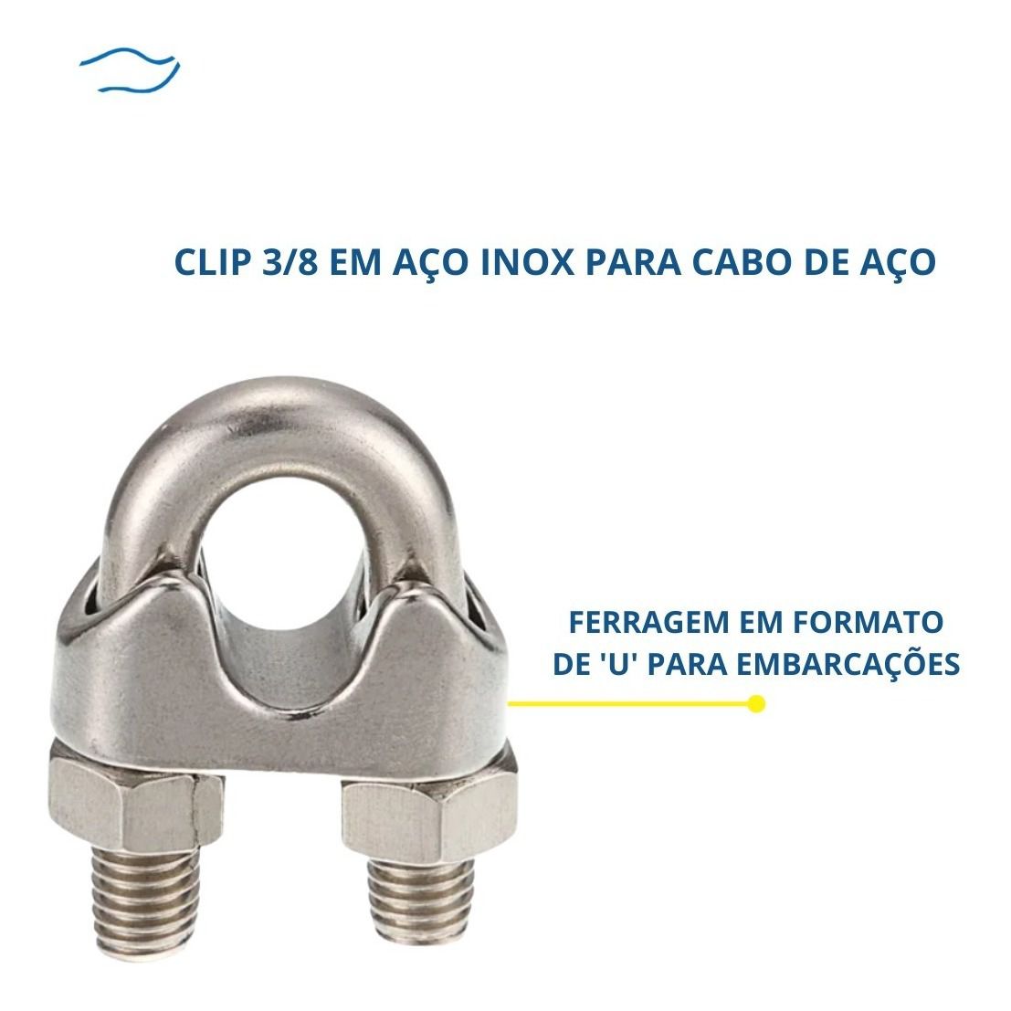 Clip Grampo Tipo Presilha 3/8 Em Aço Inox Para Cabo De Aço | Produtos ...