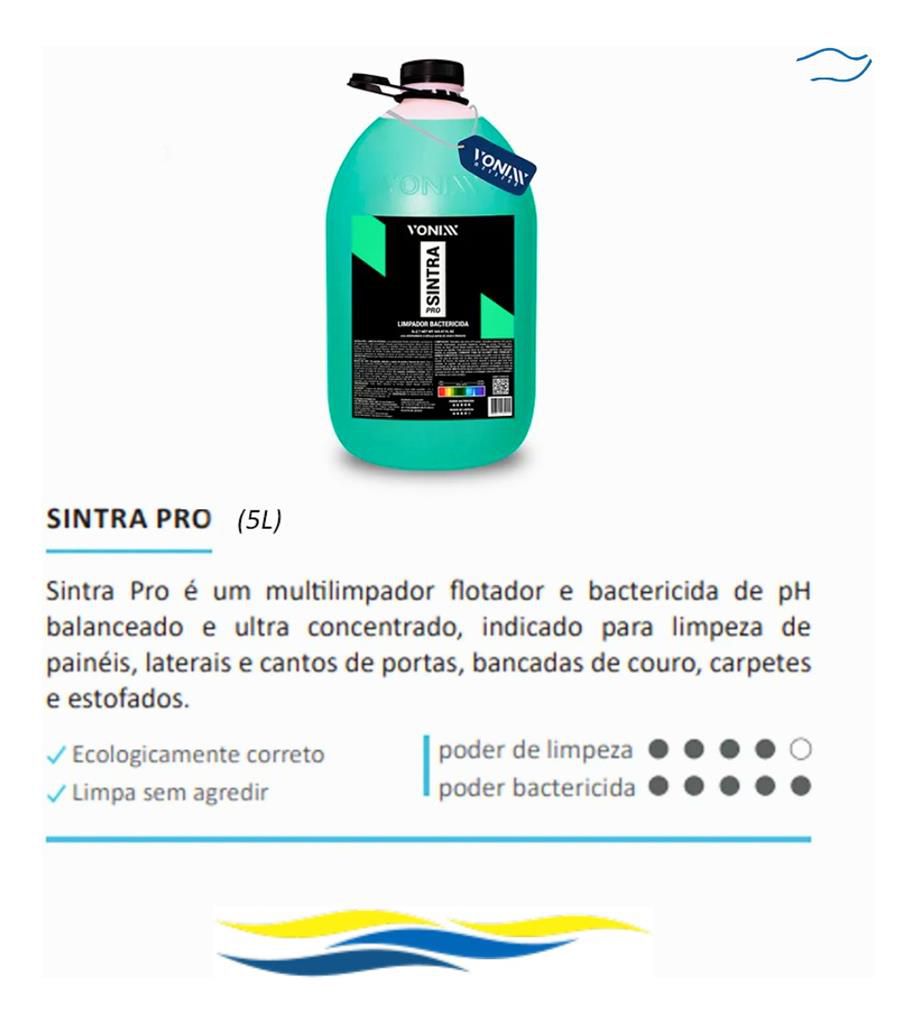 Sintra Pro Limpador Bactericida Concentrado Limpeza Interna Veículos ...