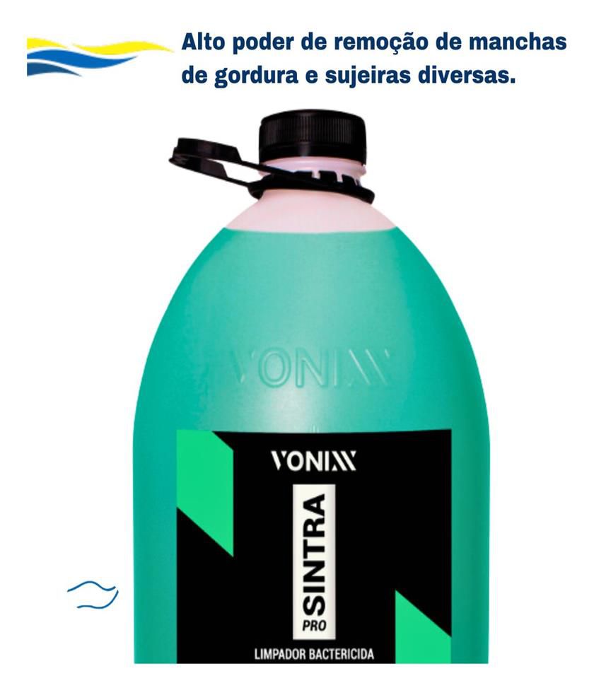 Sintra Pro Limpador Bactericida Concentrado Limpeza Interna Veículos ...