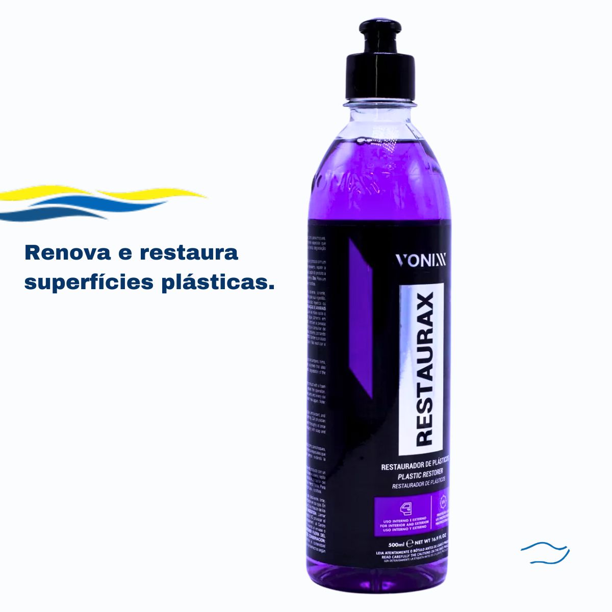 Restaurax Vonixx 500ml Restaurador de Plásticos Internos e Externos ...