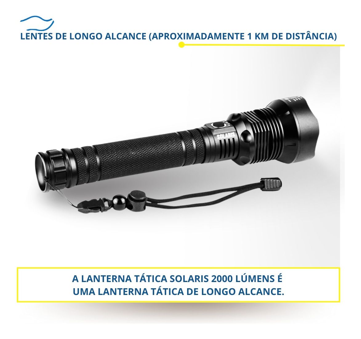Lanterna Solaris Recarregável 2000 Lúmens Original Invictus - Produtos ...