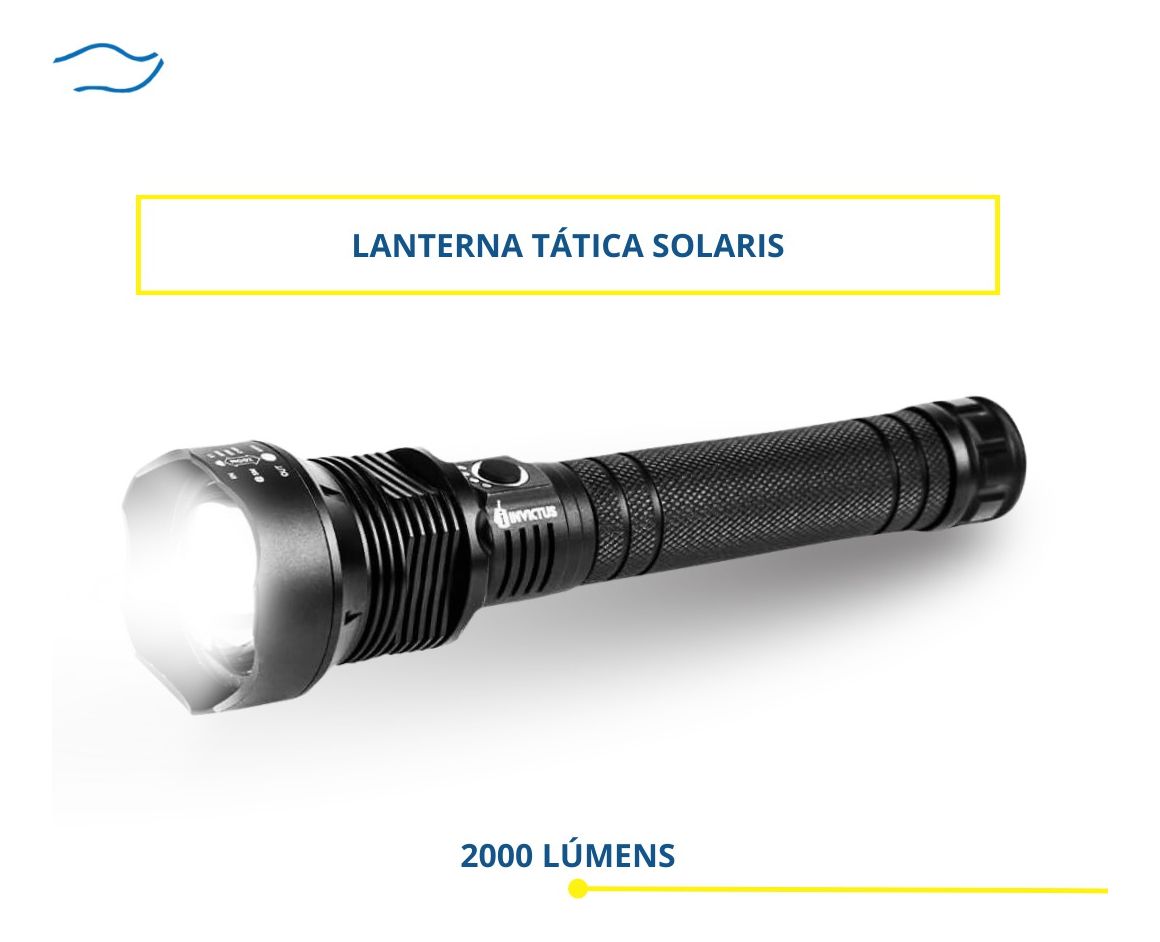 Lanterna Solaris Recarregável 2000 Lúmens Original Invictus - Produtos ...