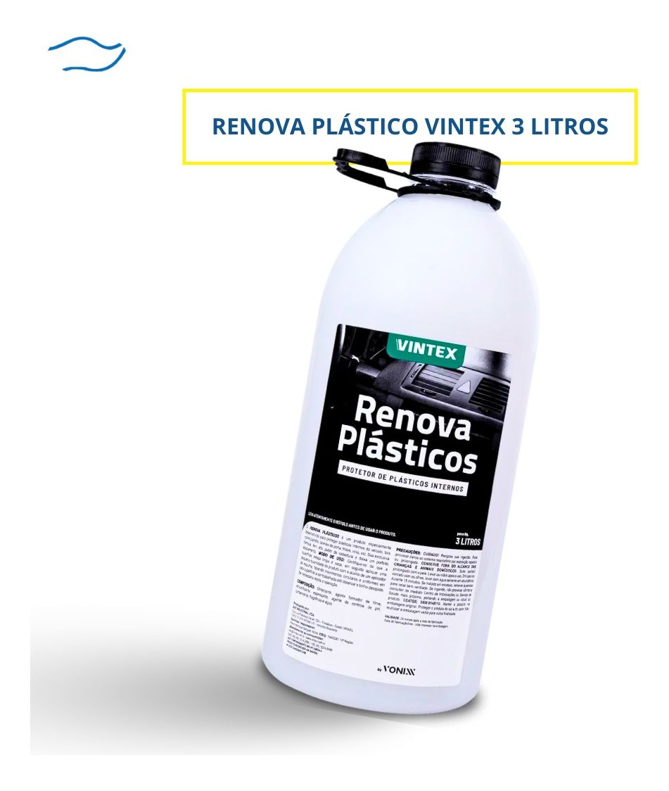 Renova Plástico Vintex 3L – Protetor e Renovador de Plásticos Internos ...