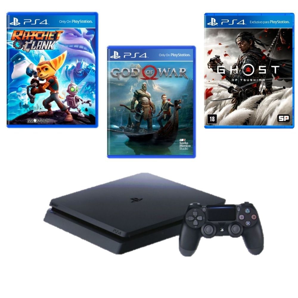 Console PS4 Slim Mega Pack V18 TB Novo - Meu Game Favorito
