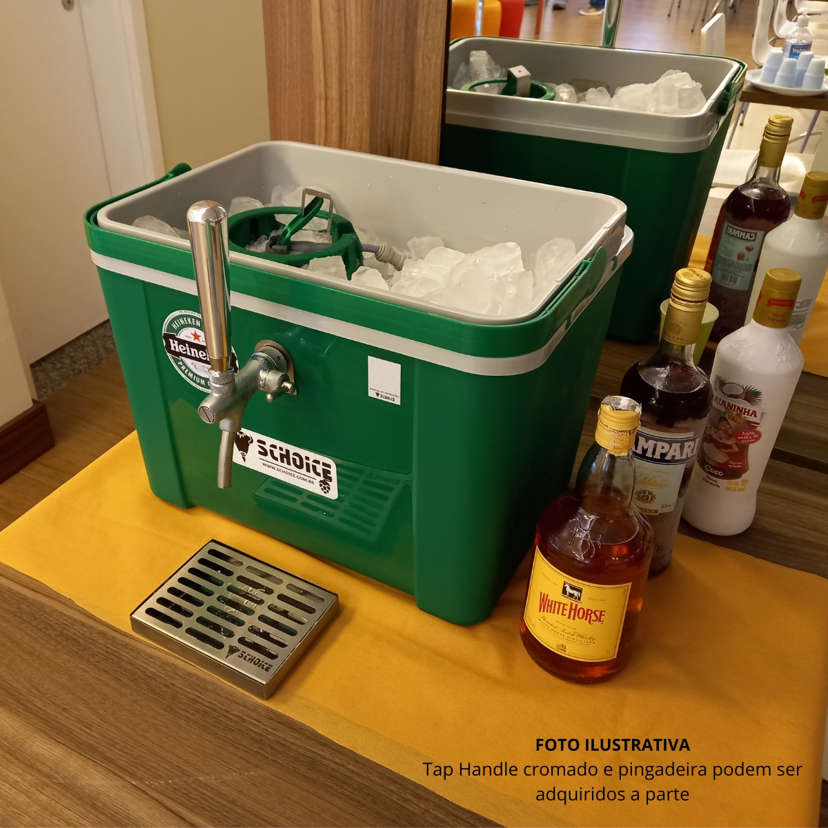 Chopeira gelo Heineken verde torneira italiana sem serpentina 1 via - Schoice - Chopeiras e ...