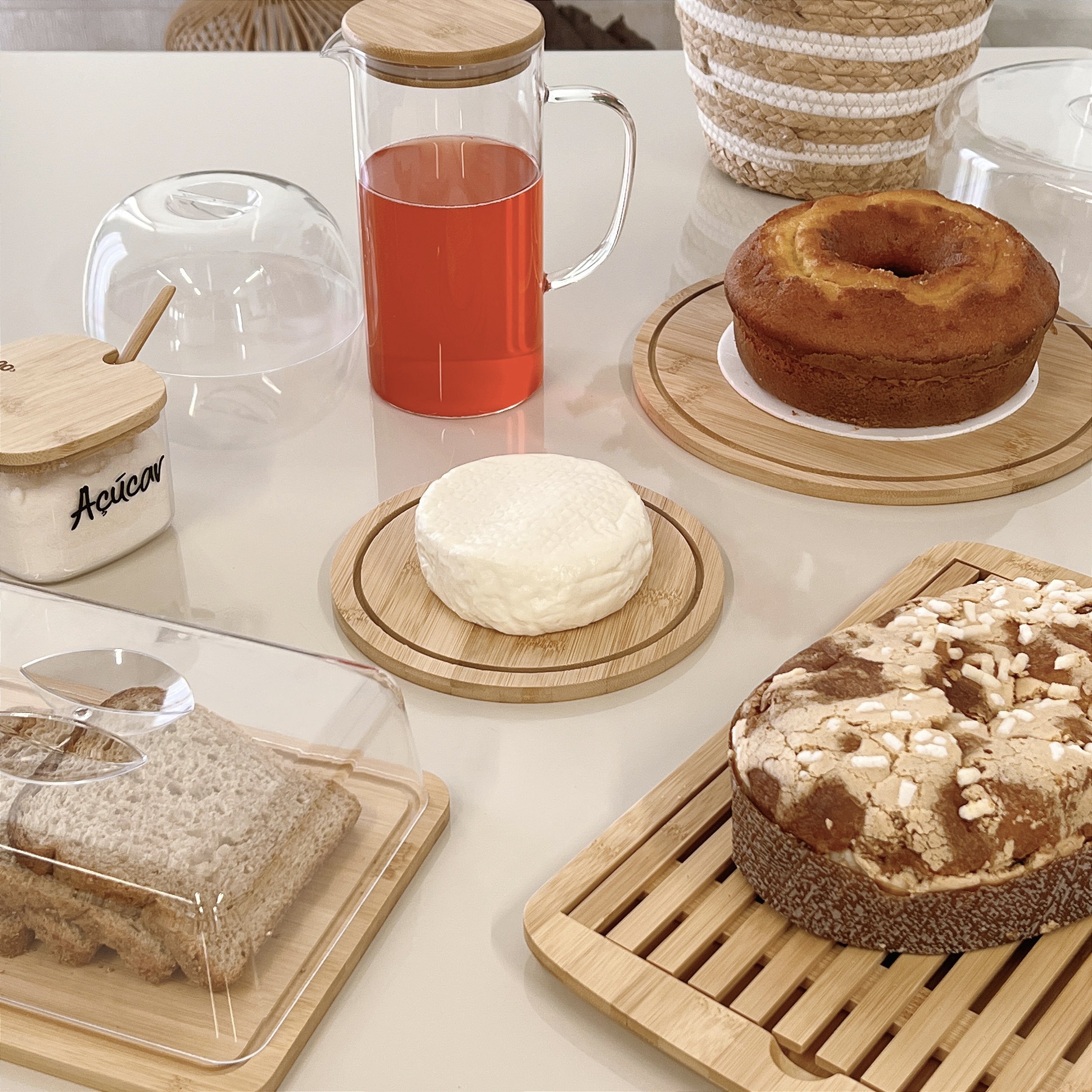 KIT MESA POSTA BAMBU 6 PEÇAS - A loja física Amor de Casa & Cozinha foi ...