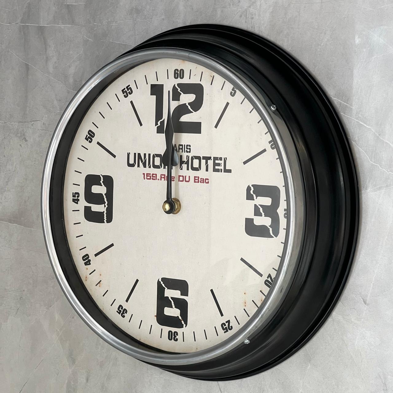 RELÓGIO DE PAREDE RETRÔ MÉDIO FERRO E VIDRO 32CM - A loja física Amor ...