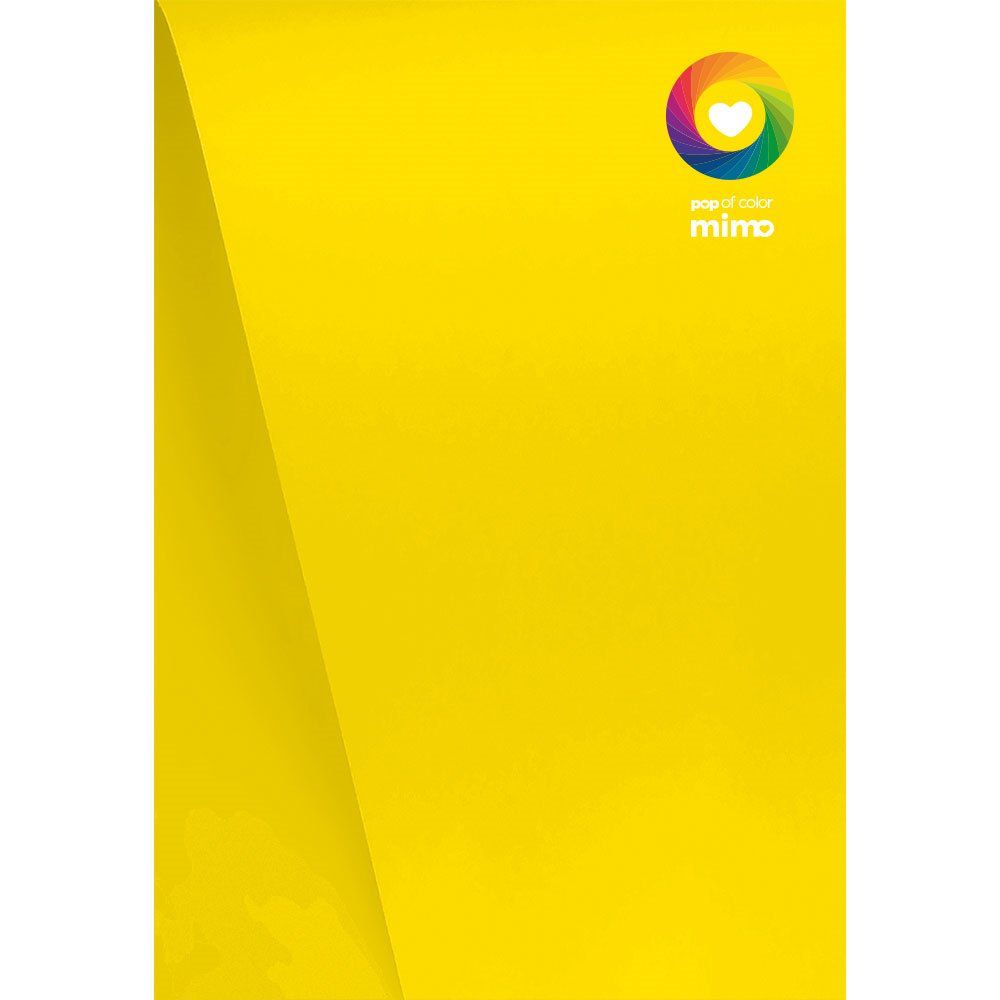 Papel Color Pop Amarelo Sol Mimo - A4 - 180 gr - 25 unds - Lojinha da Ka